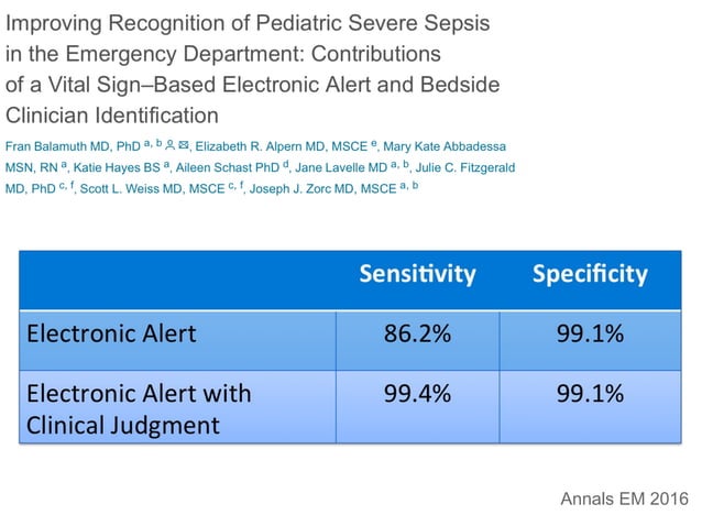 Story to Sepsis Screen: A Journey in the Details by Elizabeth R. Alpern ...