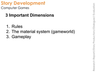 Computer Games - Story Writing Theory - Story vs Games | PPTX