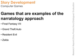 Computer Games - Story Writing Theory - Story vs Games | PPTX