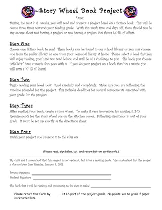Story wheel book project | DOC