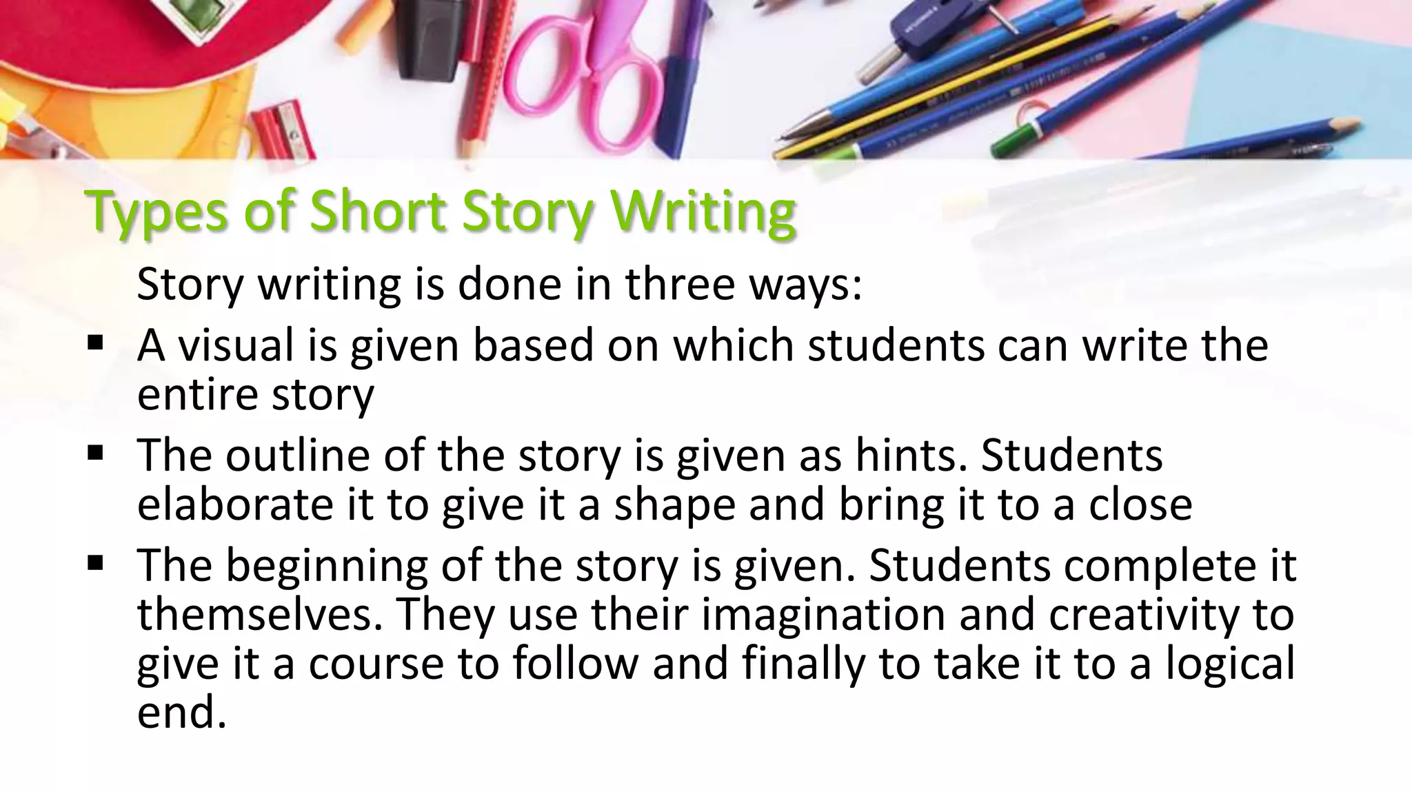 Story Writing | PPT | Free Download