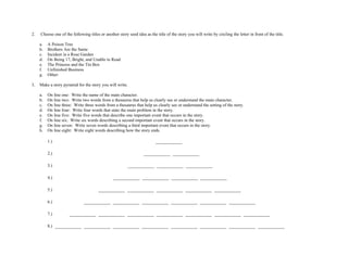 Story writing packet | DOC | Screenwriting | Content Production