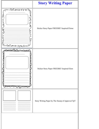 Story Writing Paper. Online assignment writing service. | PDF