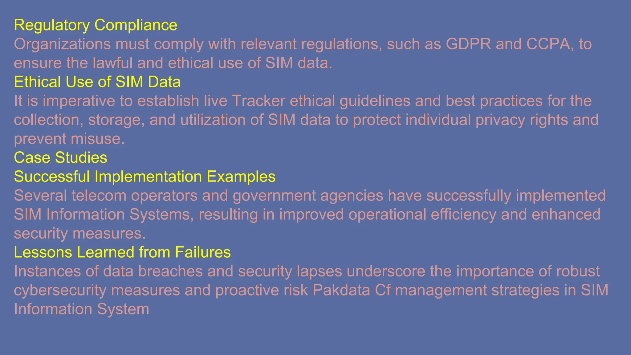 SIM INFORMATION SYSTEM: REVOLUTIONIZING DATA MANAGEMENT | PPT