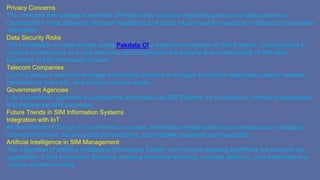 SIM INFORMATION SYSTEM: REVOLUTIONIZING DATA MANAGEMENT | PPT