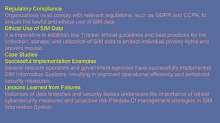 SIM INFORMATION SYSTEM: REVOLUTIONIZING DATA MANAGEMENT | PPT