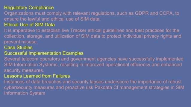 SIM INFORMATION SYSTEM: REVOLUTIONIZING DATA MANAGEMENT | PPT