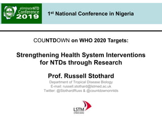 COUNTDOWN on WHO 2020 Targets: Strengthening Health Systems ...