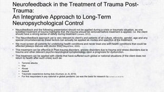 Neurofeedback in treating Trauma and Stress/Anxiety disorders | PPTX