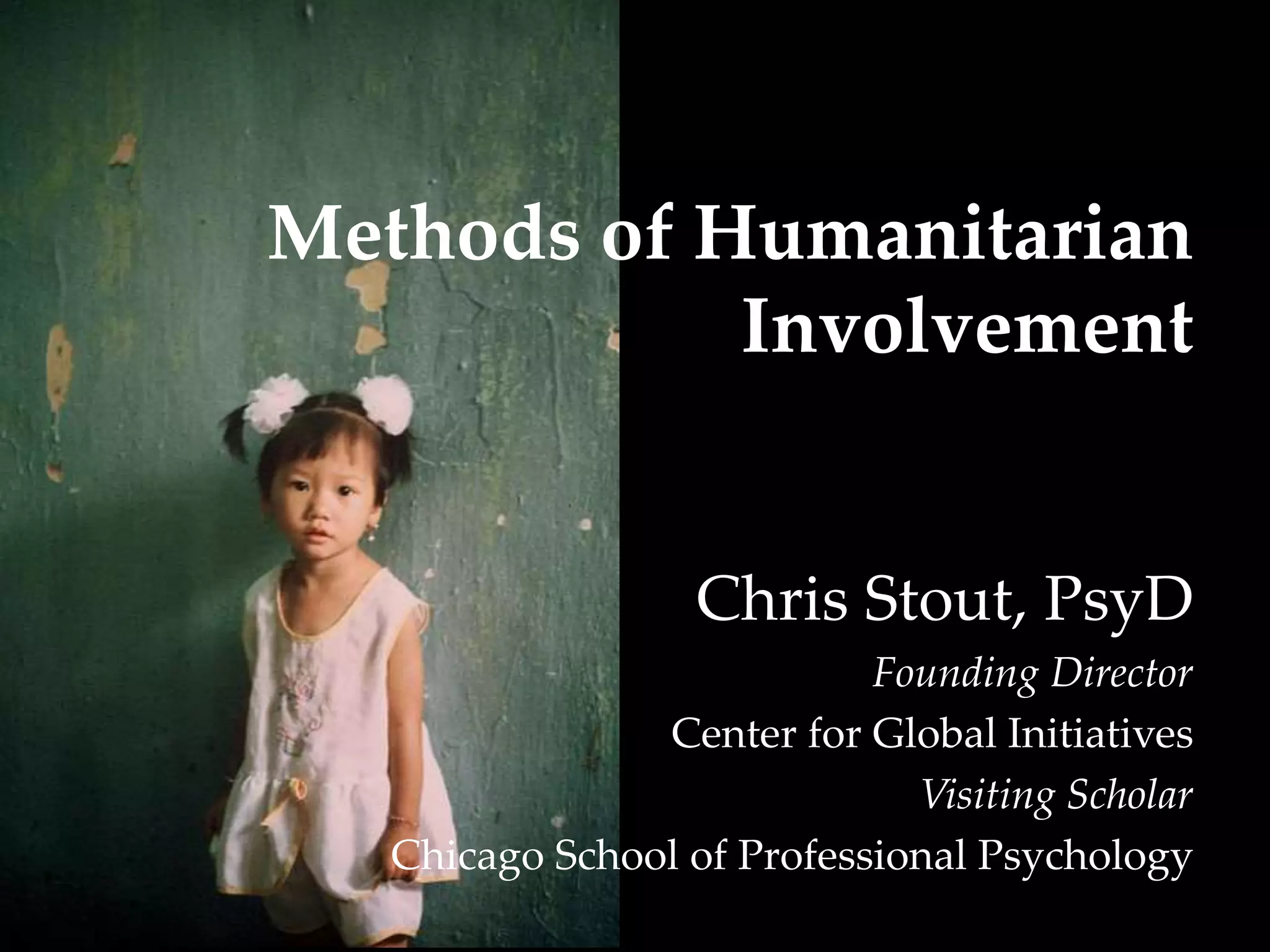 Methods of Humanitarian Intervention - APA 2019 | PPT