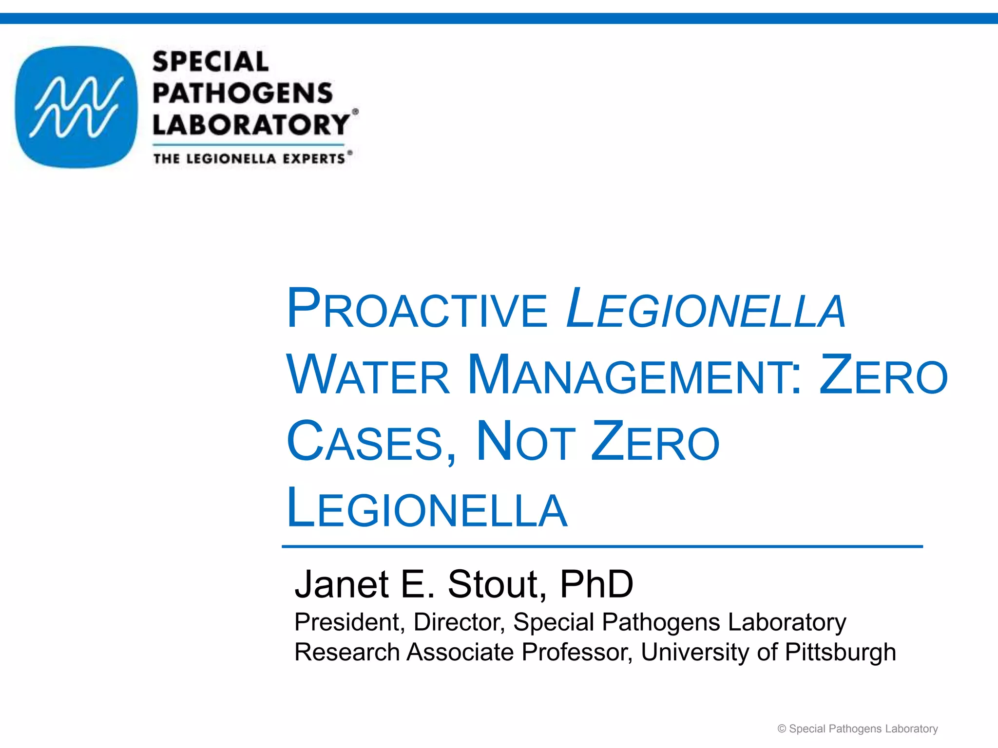 Proactive Legionella Water Management: Zero Cases, Not Zero Legionella ...
