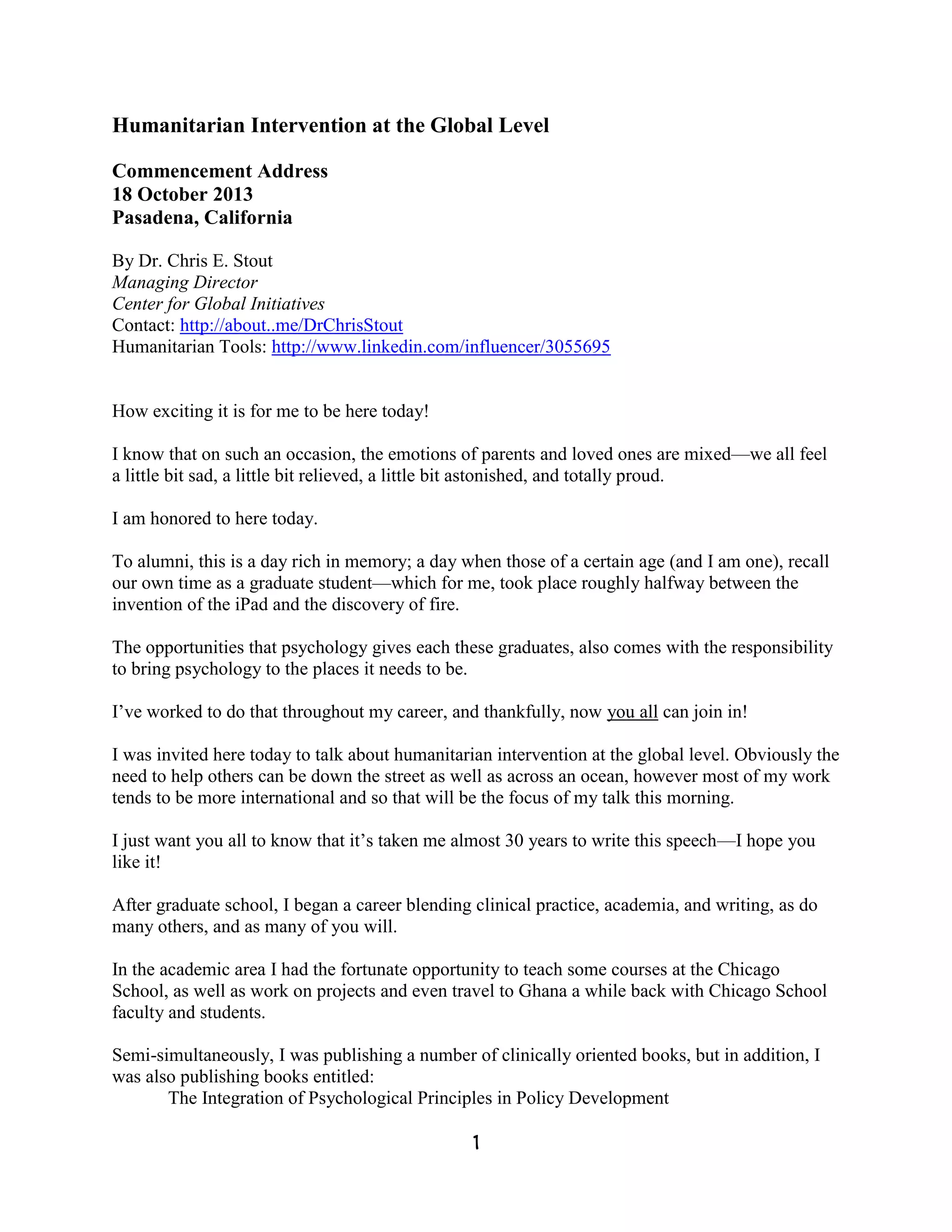 Humanitarian Intervention at the Global Level | DOCX