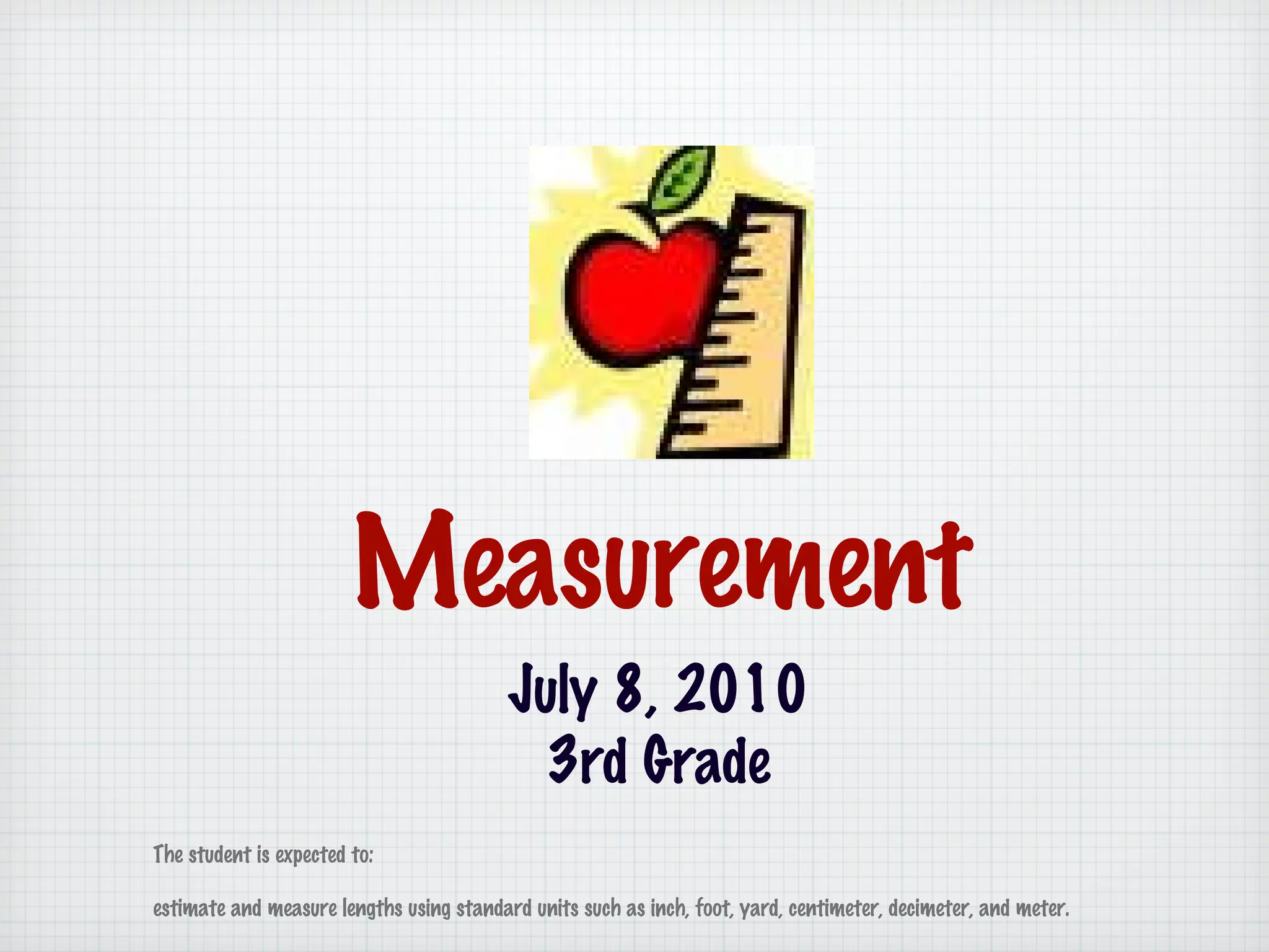 3rd Grade measurement keynote | PPT