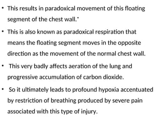 STOVE IN CHEST, FLAIL CHEST AND TRAUMATIC RUPTURE OF DIAPHRAGM.ppt