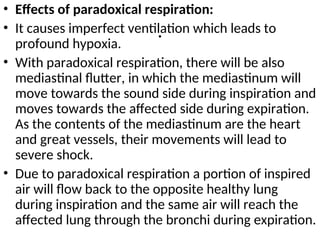STOVE IN CHEST, FLAIL CHEST AND TRAUMATIC RUPTURE OF DIAPHRAGM.ppt