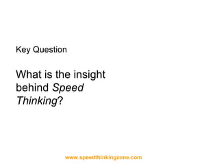 Speed Thinking overview | PPT