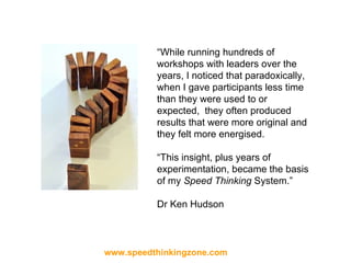 Speed Thinking overview | PPT