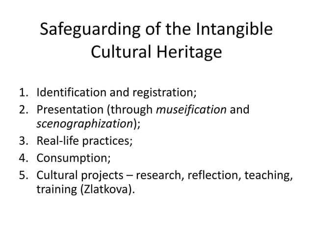 Bulgaria - “Safeguarding of Intangible Cultural Heritage through Cultural Projects” by Mr ...