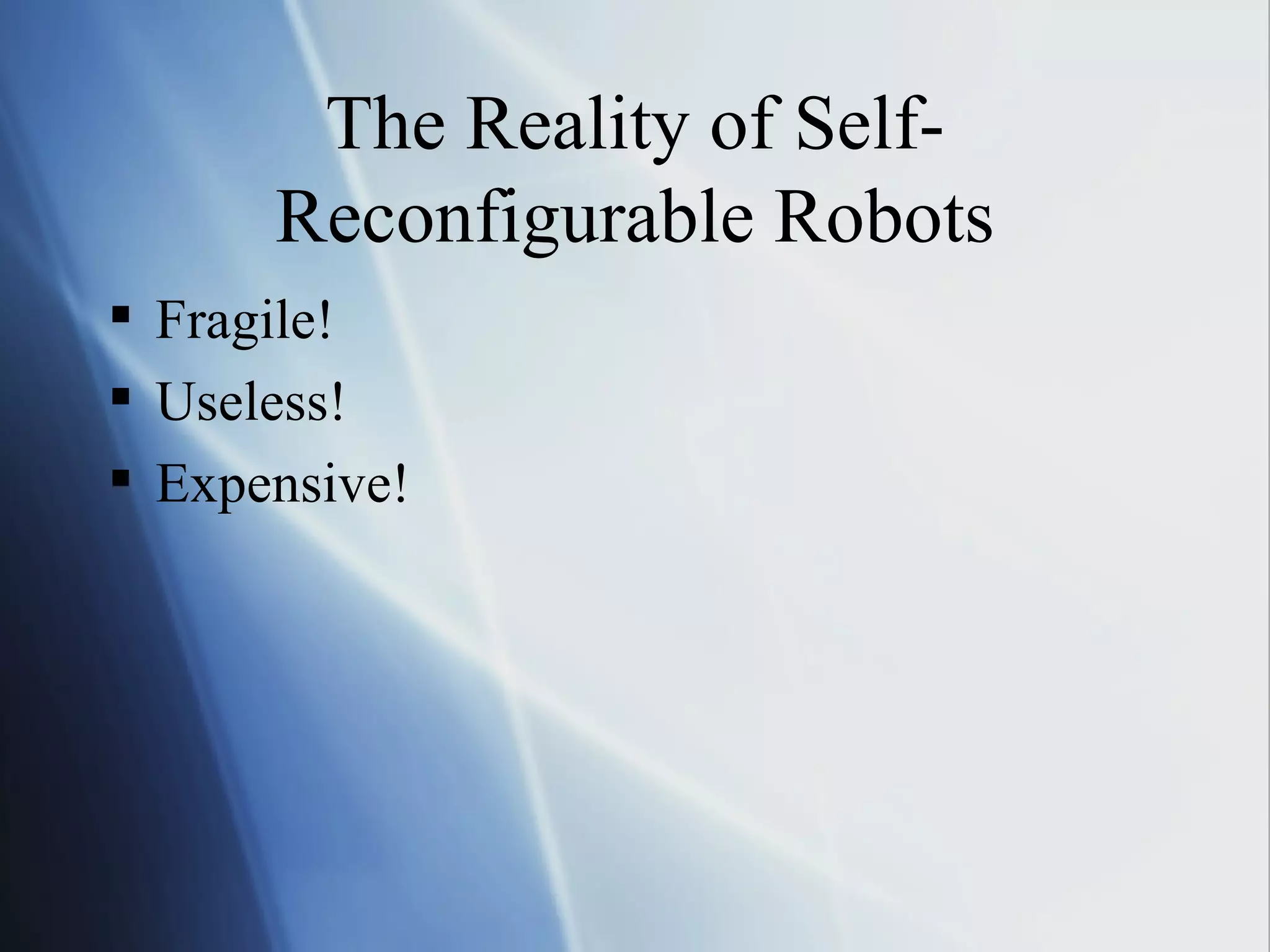 The ATRON Self-reconfigurable Robot | PPT