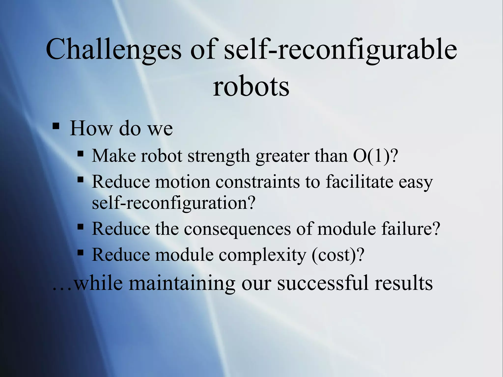 The ATRON Self-reconfigurable Robot | PPT