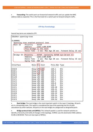 Stp. cli command reference, quiz | PDF | Computer Networking | Computing