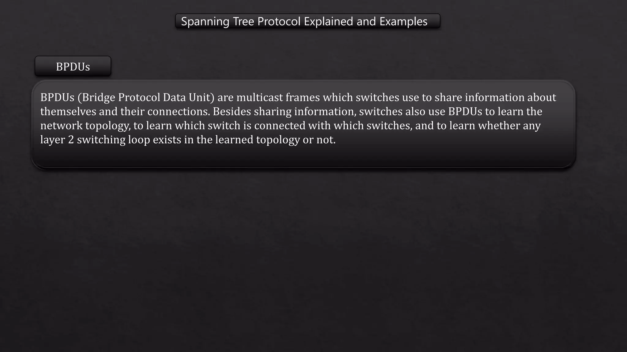Spanning Tree Protocol and Examples | PPTX