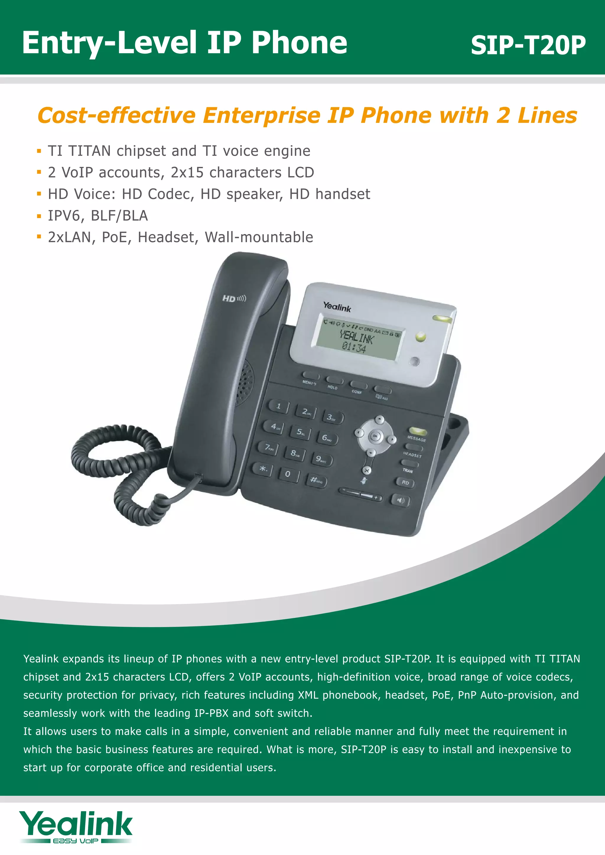 Stp t20 p ip phone hd | PDF