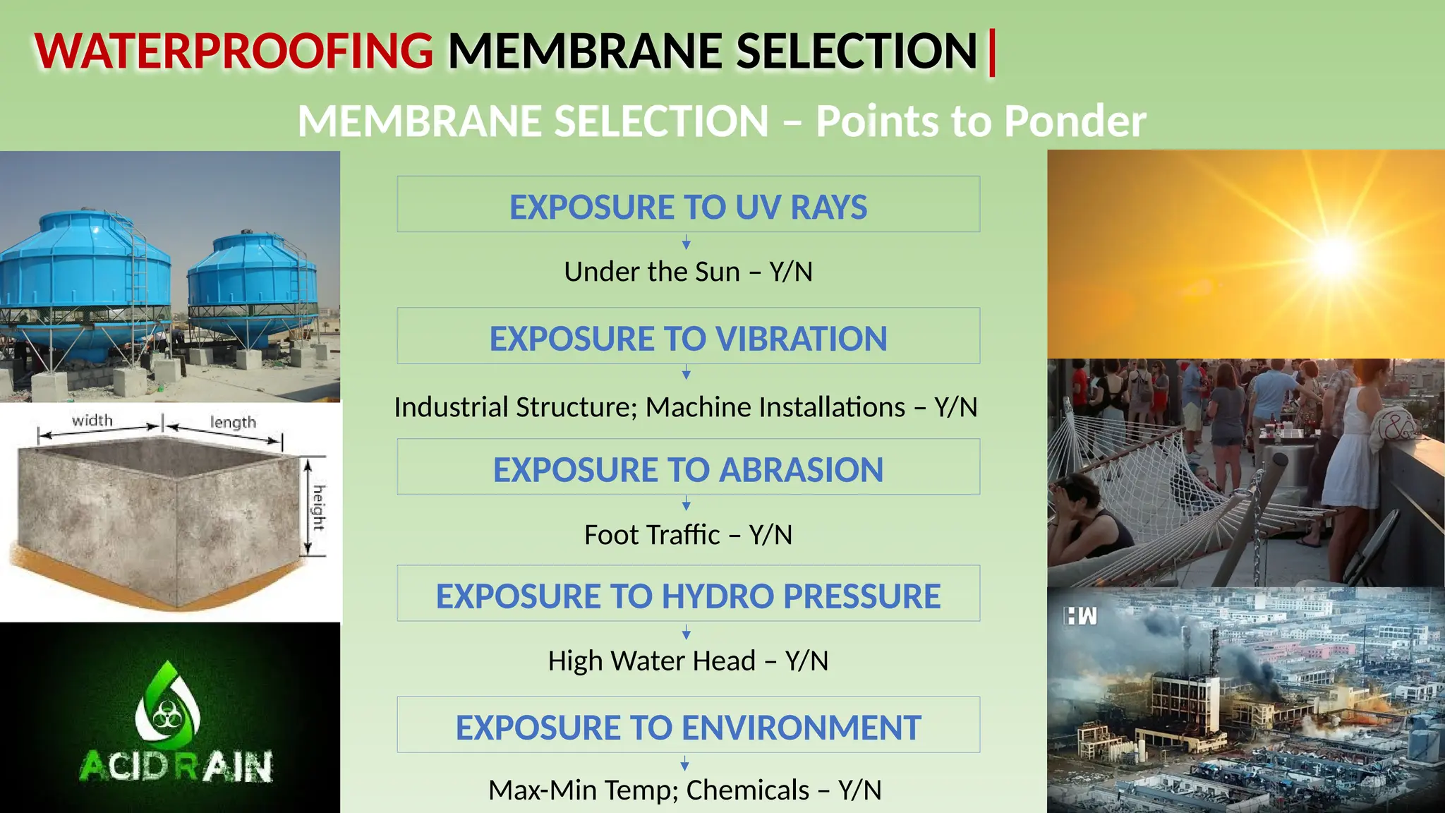 Waterproofing Membrane Selection Methods | PPTX
