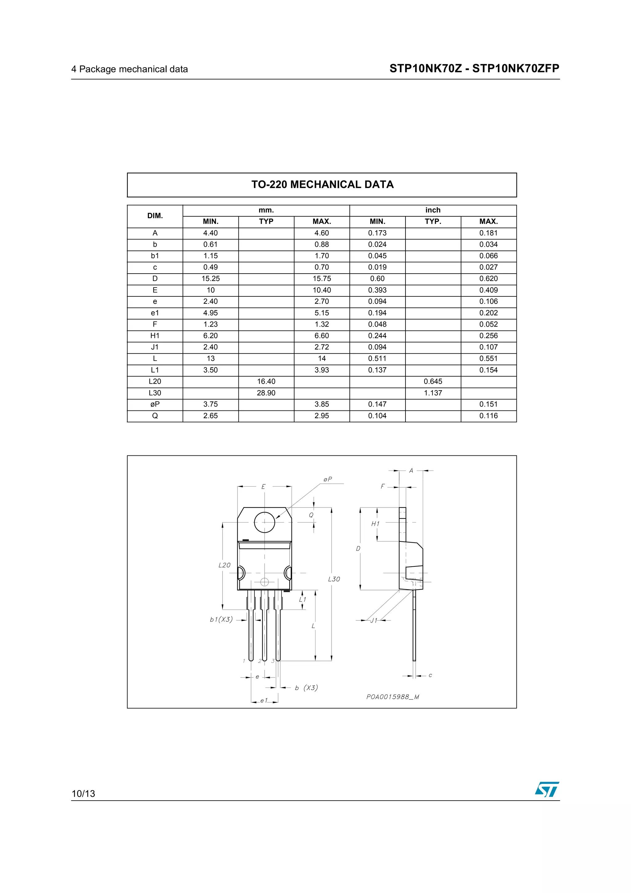 Original N-Channel Mosfet STP10NK70ZFP P10NK70ZFP 10NK70 700V 8.6A TO ...