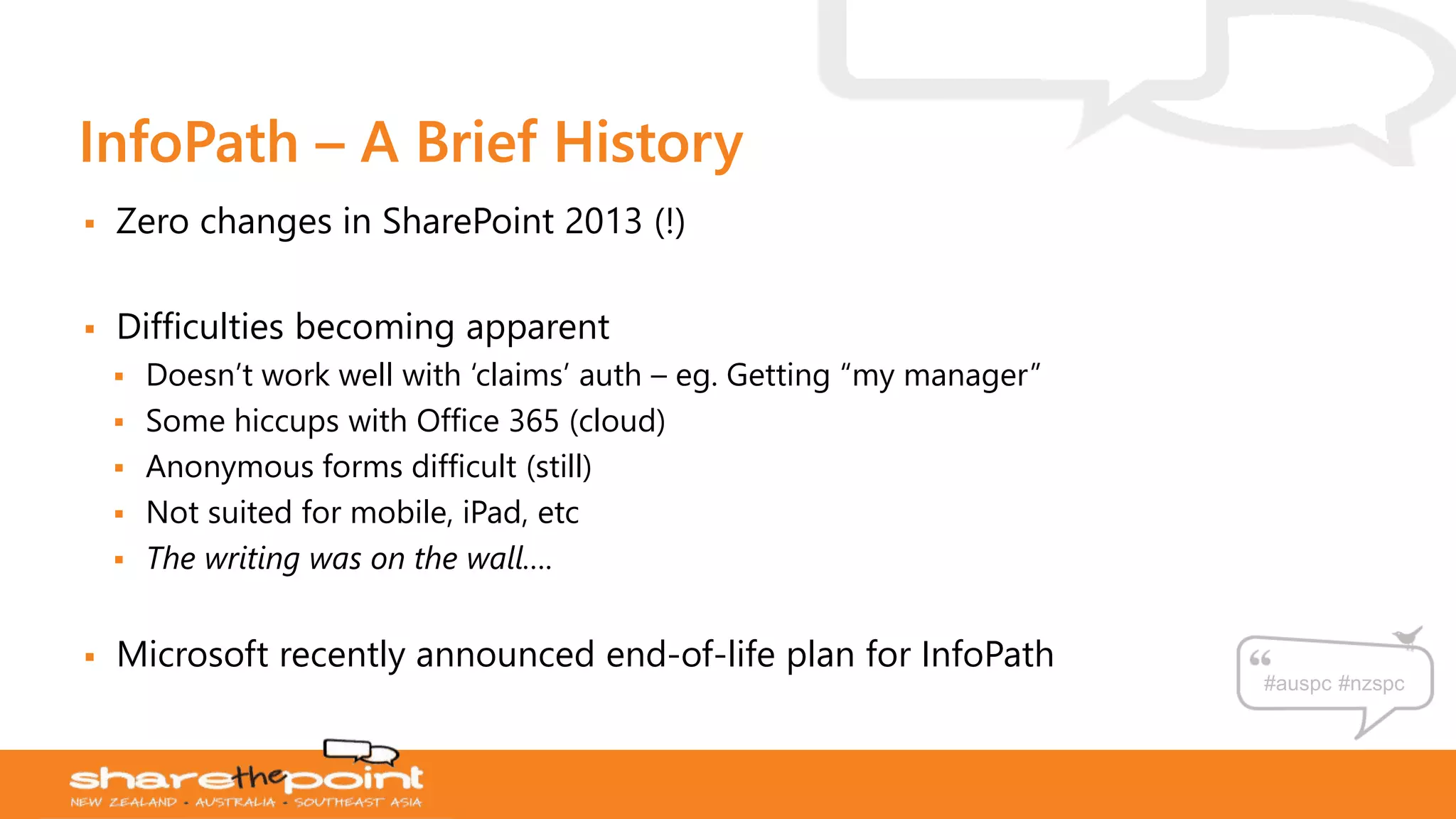 2014 - The Future Of Forms (InfoPath) | PPTX