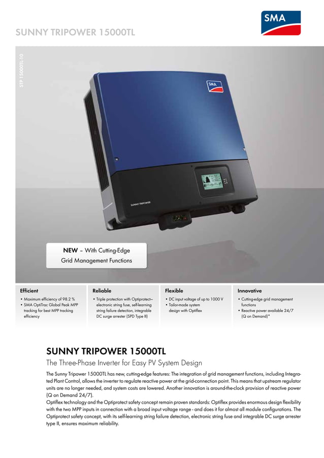 SMA STP15000TL-20 | PDF