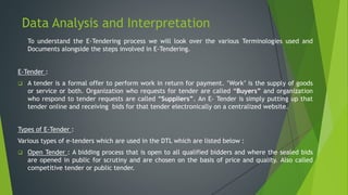 Study of E-tendering and procurement management at Delhi tansco Ltd | PPTX