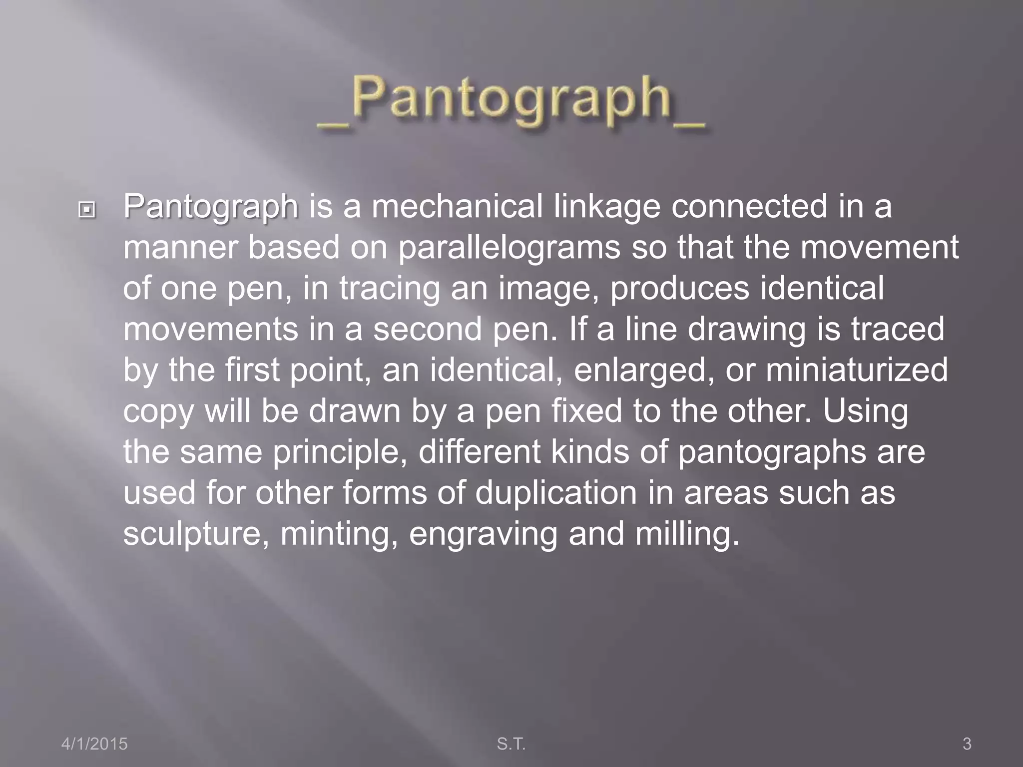 St pantograph | PPTX