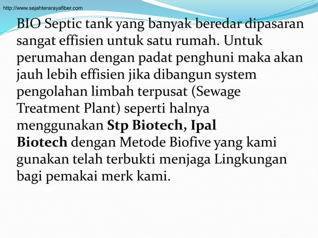 Stp biofil, ipal biofil, stp biotech, septictank | PPTX