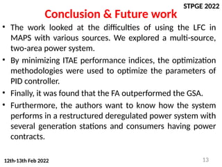 SIntelligent Optimization Techniques for Controlling Load Frequency of ...