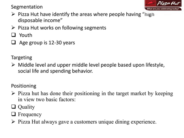 STP of Fast Food in India | PPTX