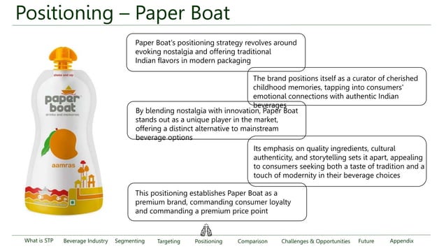 SEGMENTATION TARGETING AND POSITIONING PaperBoat vs Frooti[1].pptx | Business | Business and Finance