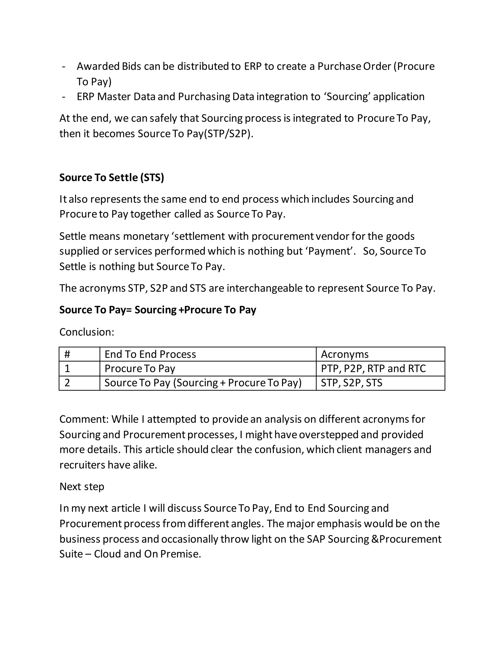 Procure To Pay and Source To Pay | DOCX
