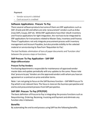 Procure To Pay and Source To Pay | DOCX