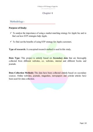 A Study on STP strategy of Apple Inc | DOCX