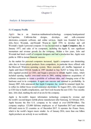 A Study on STP strategy of Apple Inc | DOCX