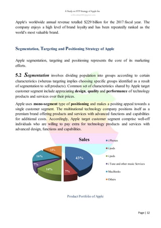 A Study on STP strategy of Apple Inc | DOCX