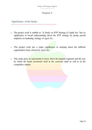 A Study on STP strategy of Apple Inc | DOCX