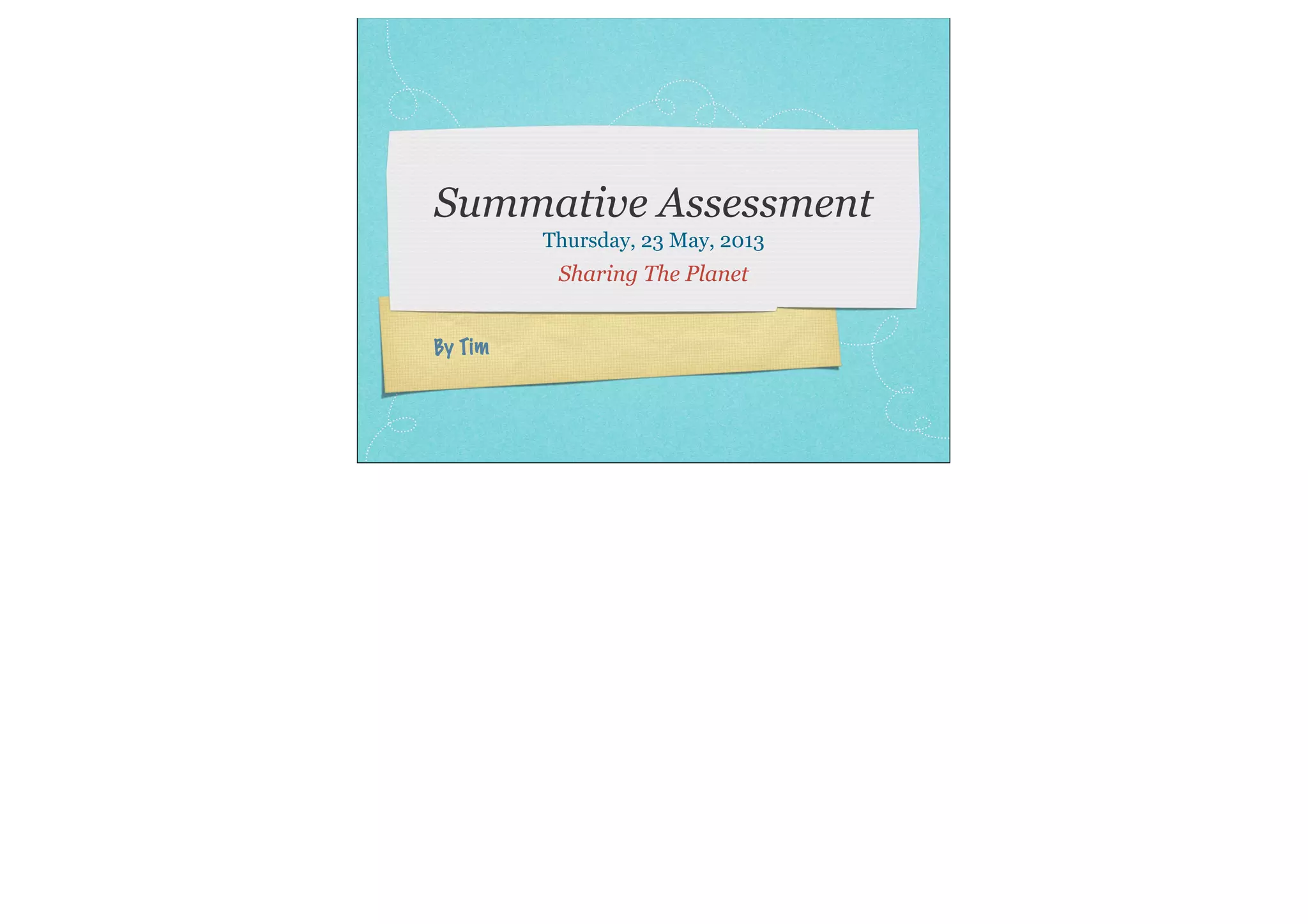 Stp summative assessment | PPT