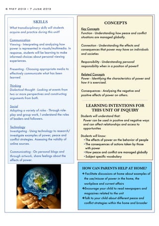 Sharing the Planet Unit Overview 2013 | PDF