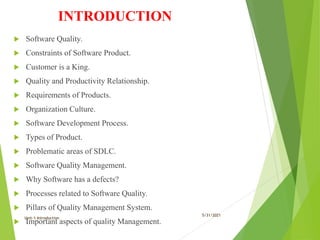 Software Testing and Quality Assurance unit1 | PPTX