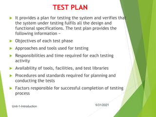 Software Testing and Quality Assurance unit1 | PPT