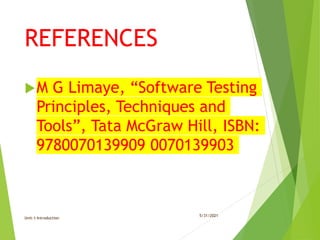 Software Testing and Quality Assurance unit1 | PPT