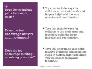 Occupational Therapy on How to pick a toy: Checklist | PPT