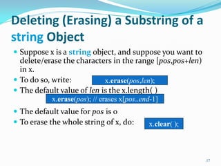 Strinng Classes in c++ | PPT